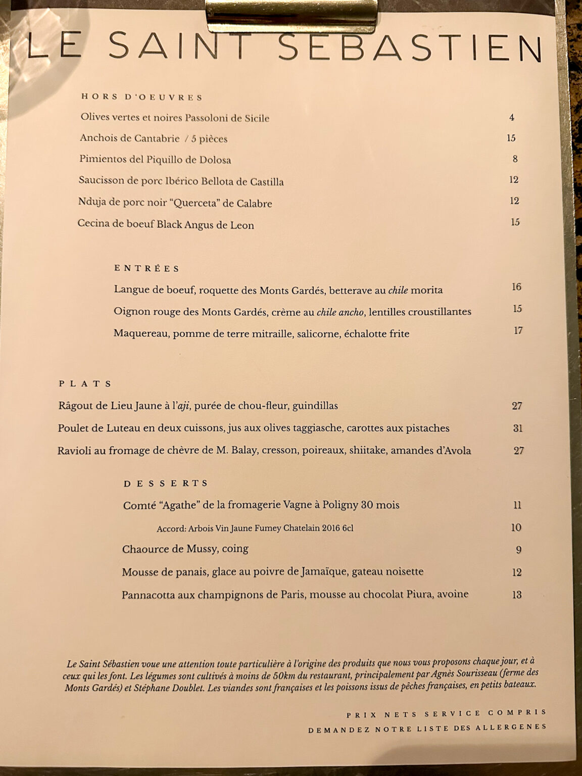 Le Saint-Sébastien | PARIS BY MOUTH