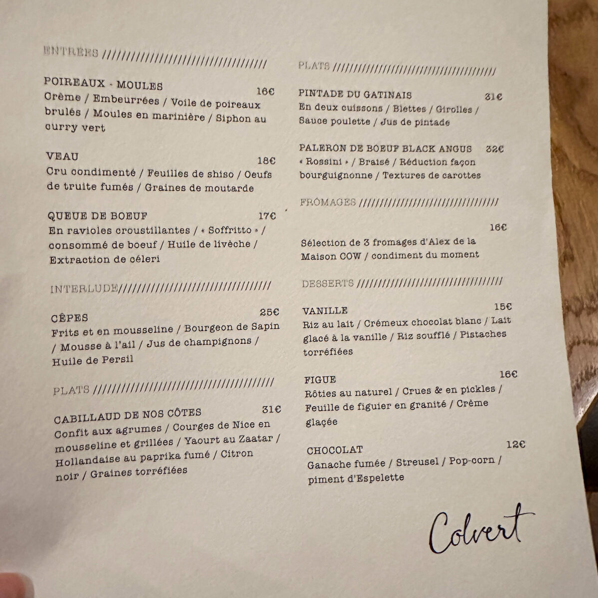 Colvert | PARIS BY MOUTH
